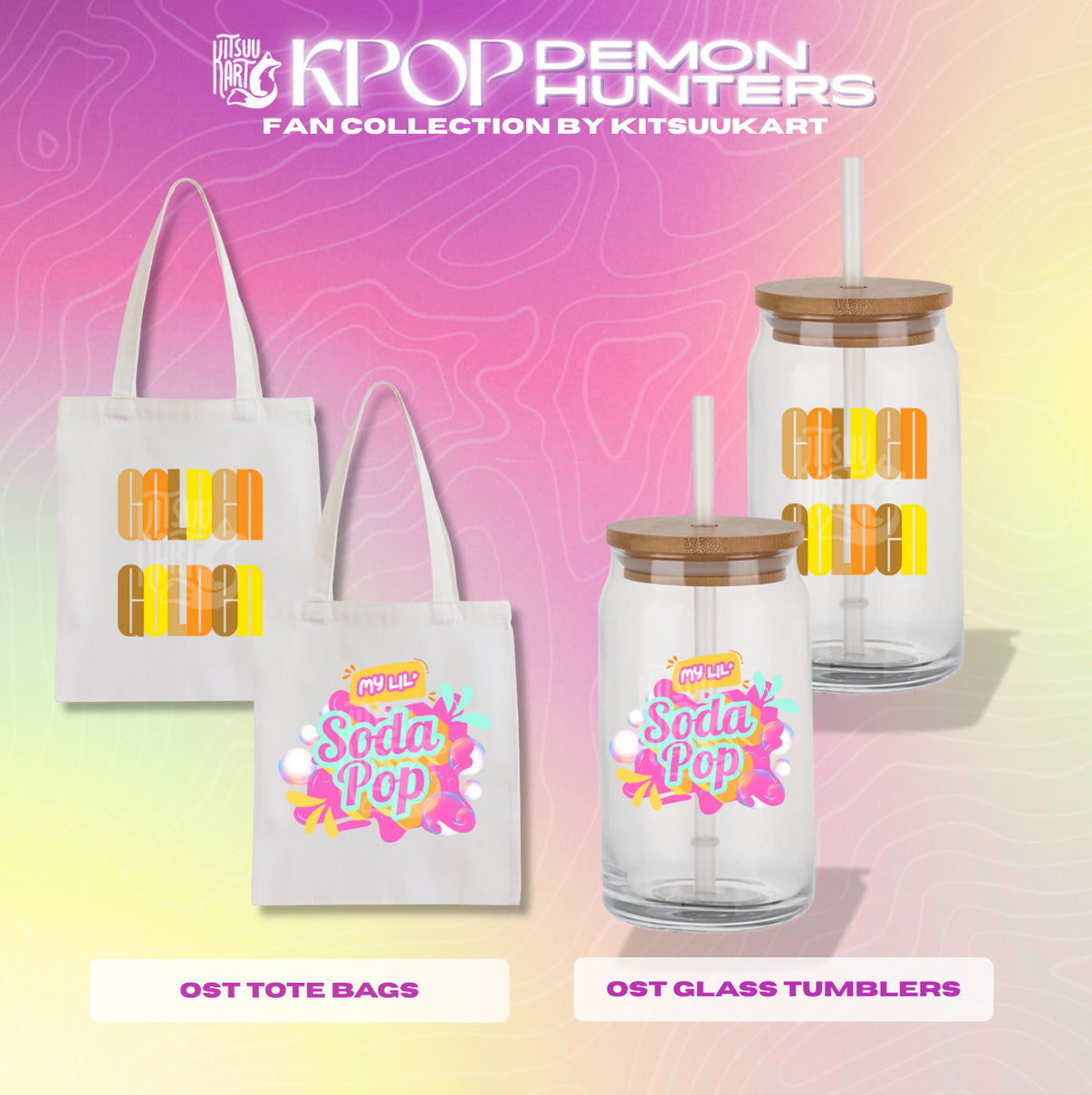 KPOP DEMON HUNTERS FAN MERCH BY KITSUUKART | KDH ART MERCH – kitsuukart