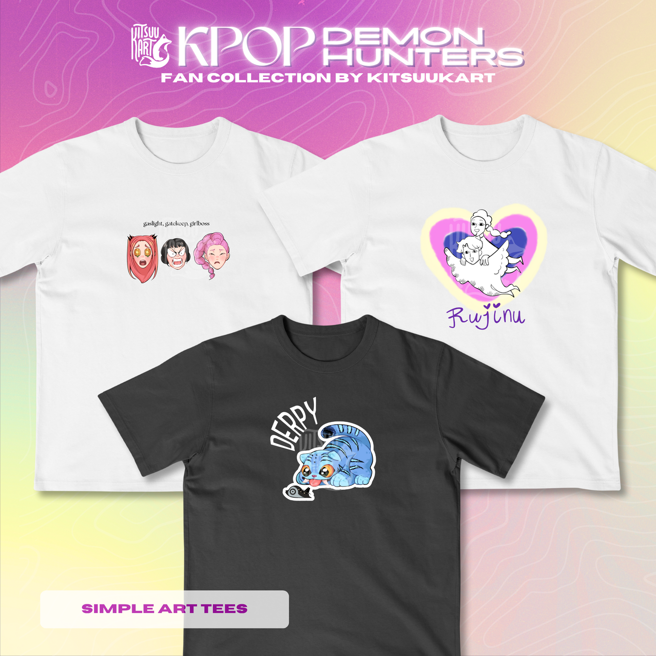 KPOP DEMON HUNTERS FAN MERCH BY KITSUUKART | KDH ART MERCH – kitsuukart