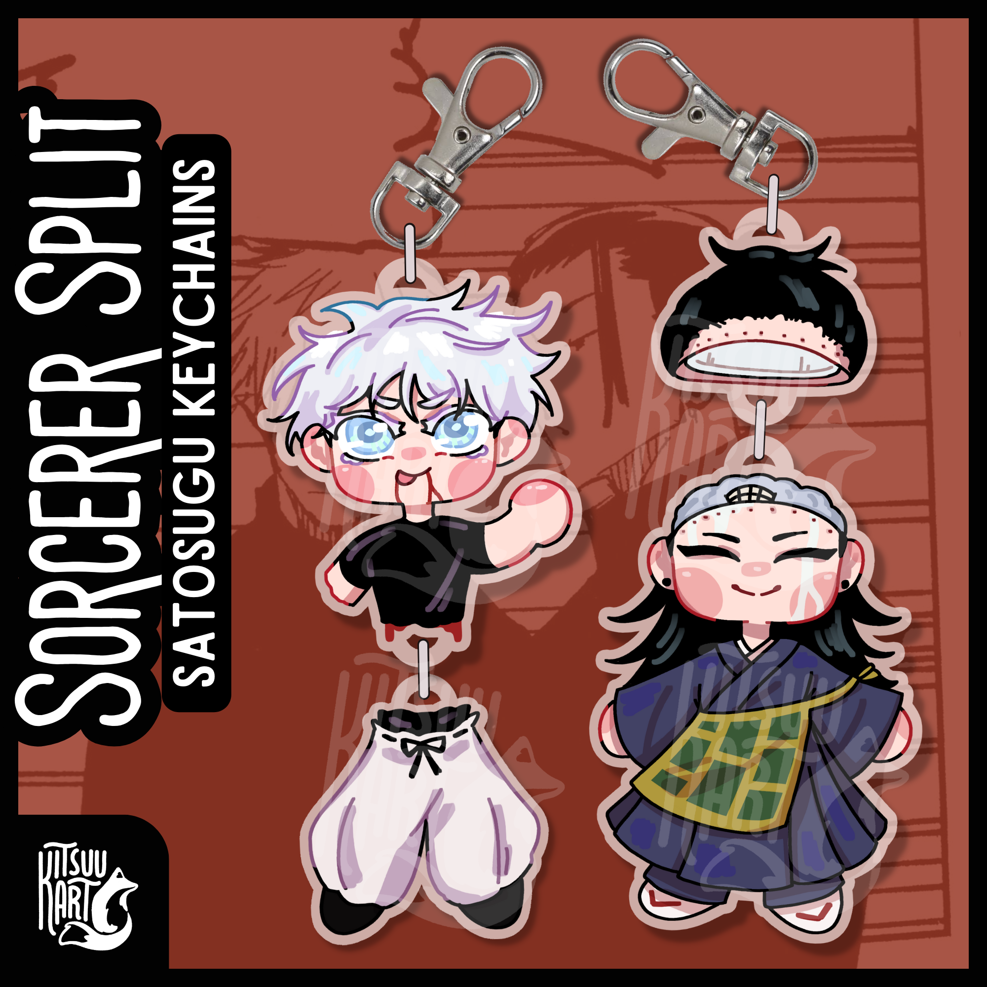 SatoSugu Sorcerer Split Keychains – kitsuukart